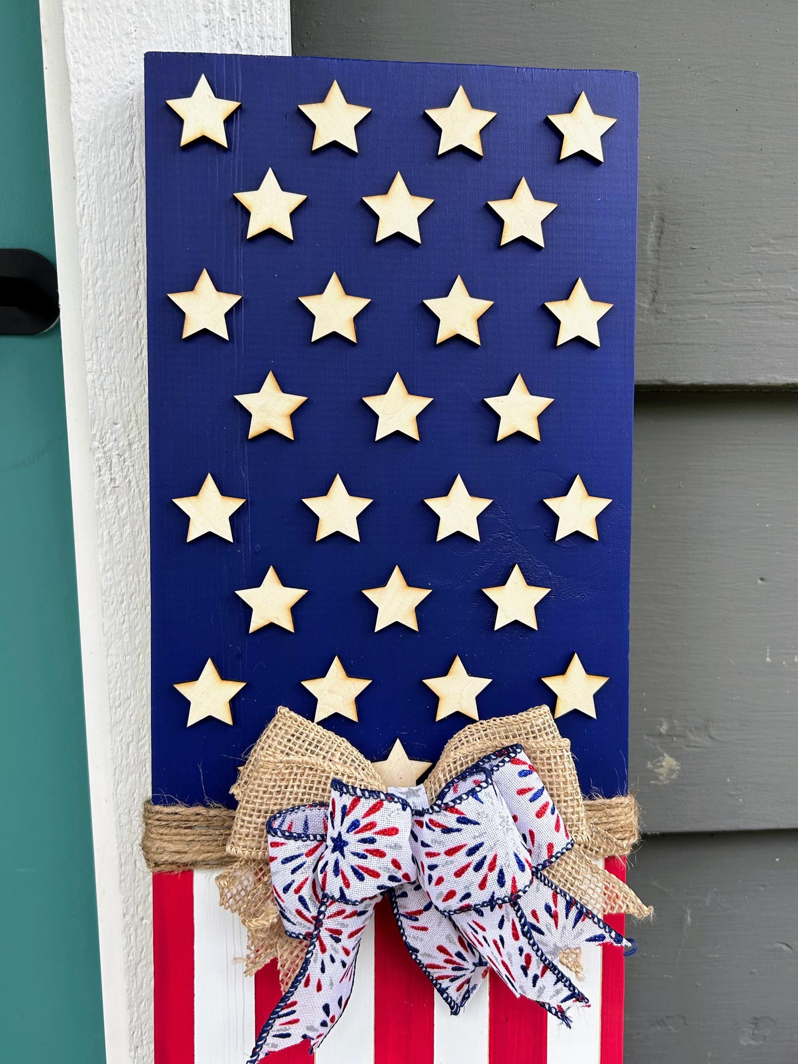 American Flag Porch Leaner Wooden Hand-painted Rustic Patriotic Porch ...