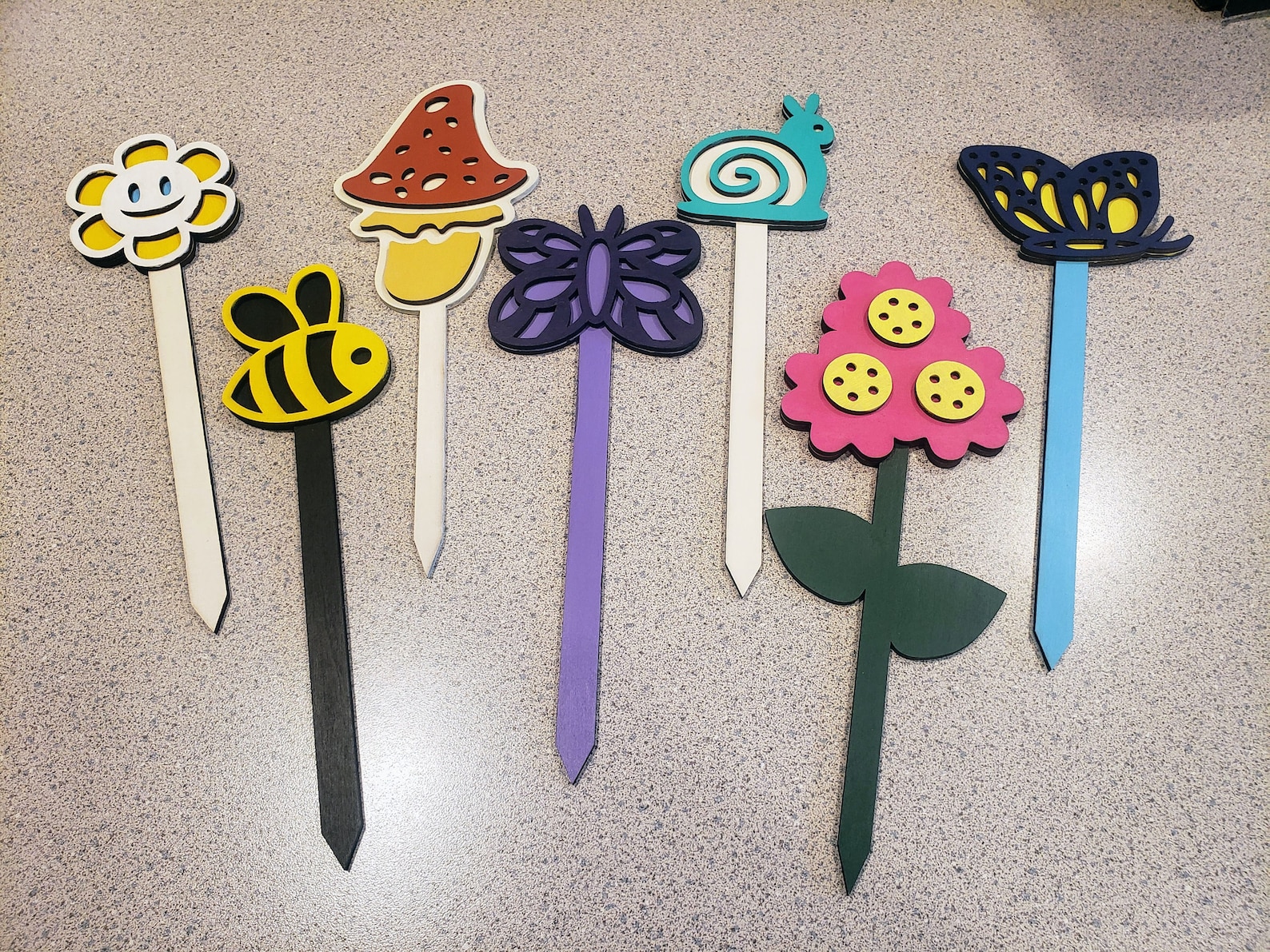 Garden Plant Stakes Colorful Plant Stakes Potted Plant Decor Colored ...