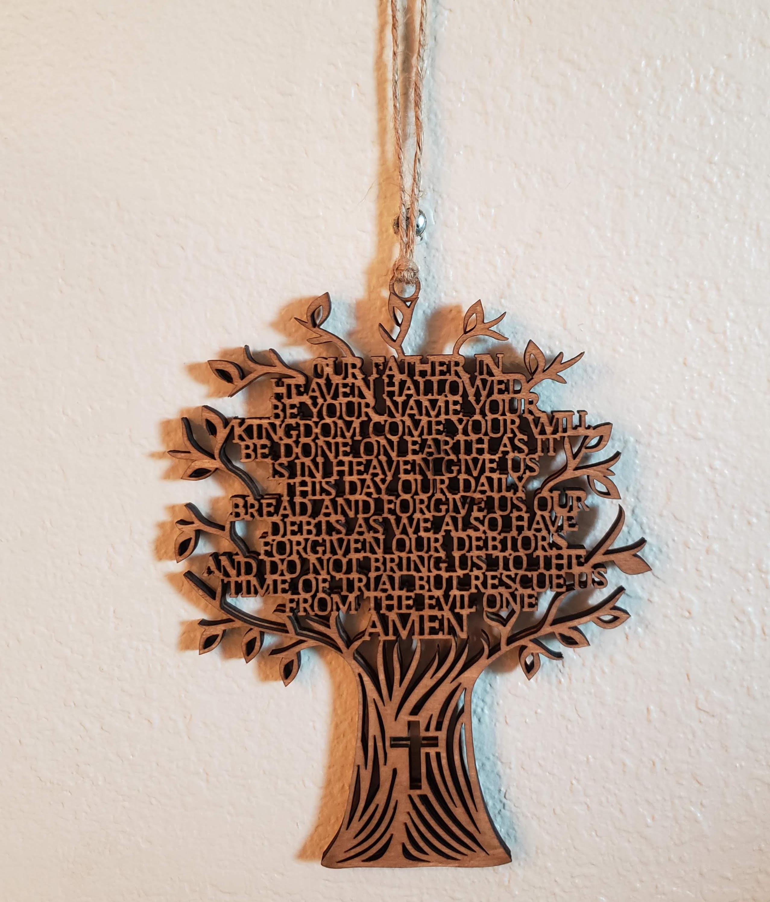 Lord's Prayer Tree: Christian Home Decor Shelf Sitter - Etsy