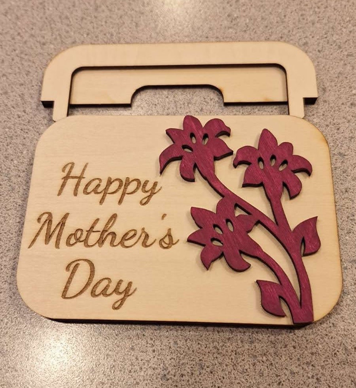 Personalized Gift Card Holder Mother's Day or Birthday Wooden Gift Card ...