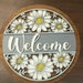 Daisy Welcome Sign: Layered Floral Door Hanger - Etsy