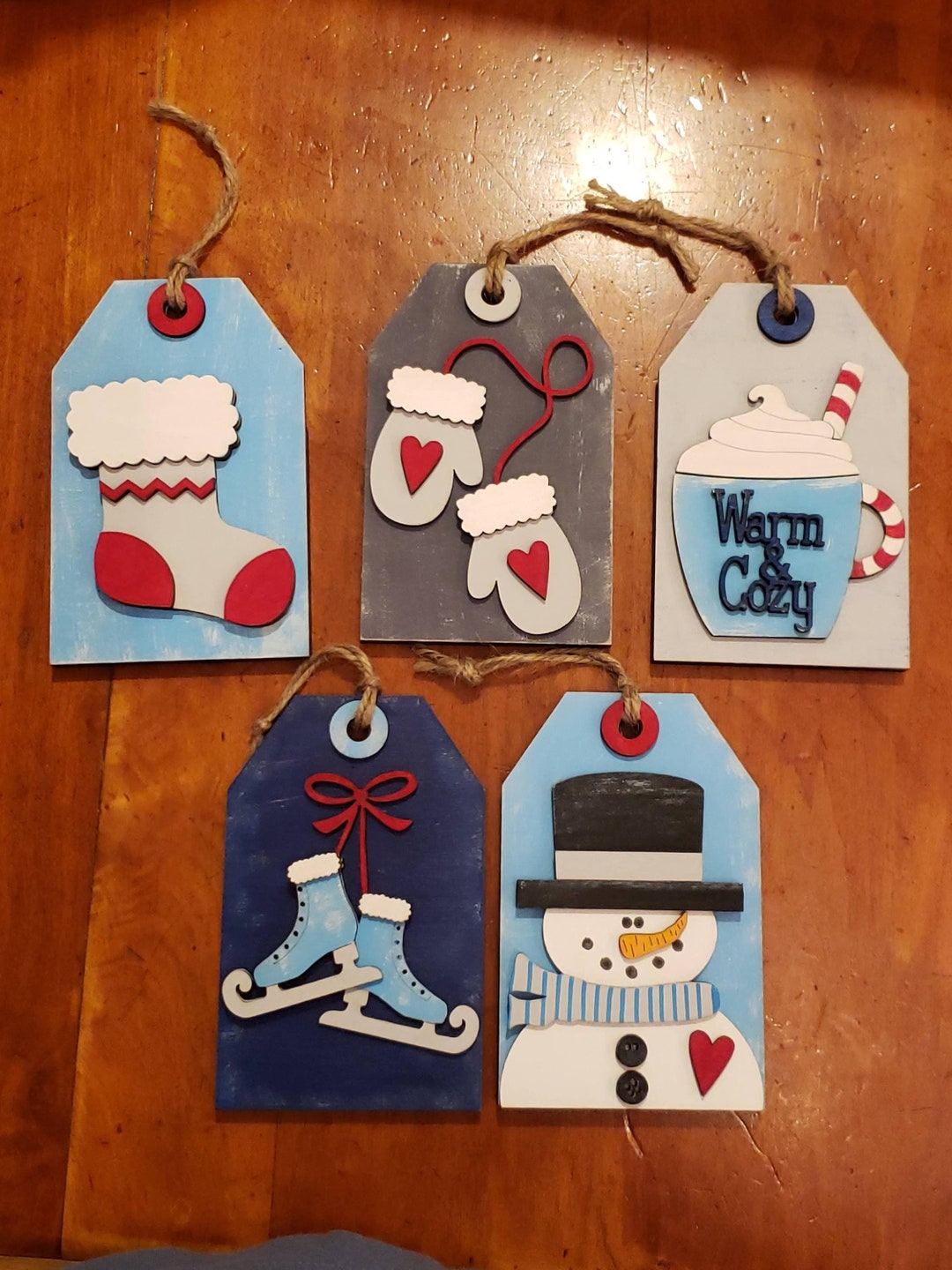 Christmas Gift Card Holder Ornament Gift Tag Ornament Wooden Christmas ...