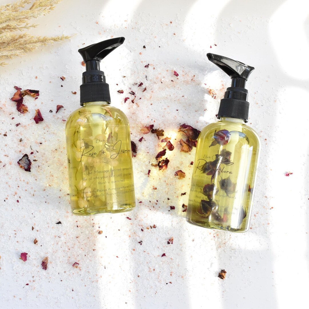 Rose and Jasmine Body Oil Gift for Her Pampering Gift for Friend Self ...