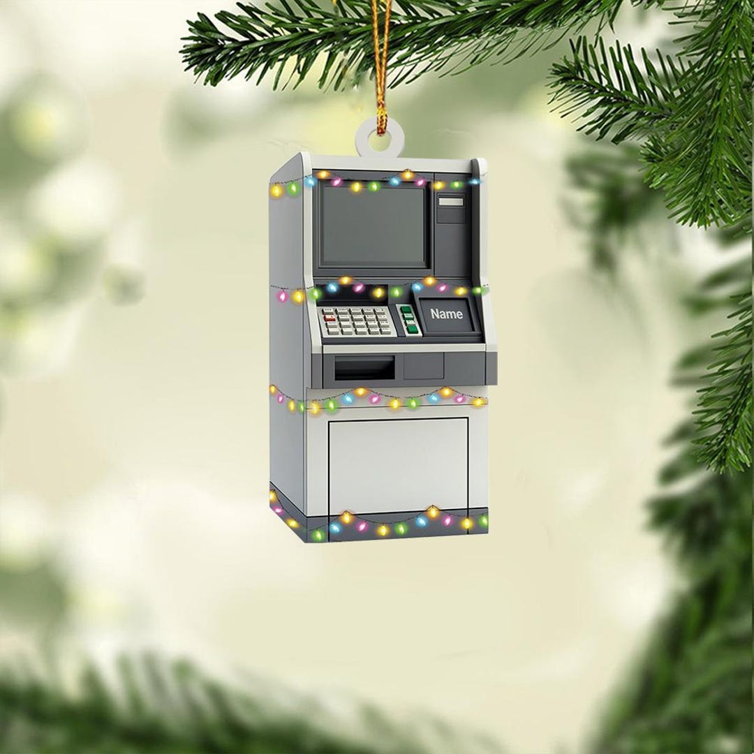 Personalized ATM Ornament, ATM Christmas Ornament, Banker Ornament Gift ...