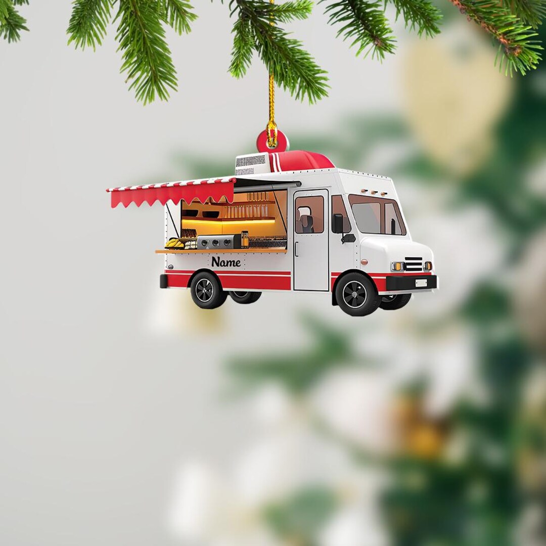 Food Truck Christmas Ornament, Christmas Tree Decor, Loved Food Truck ...