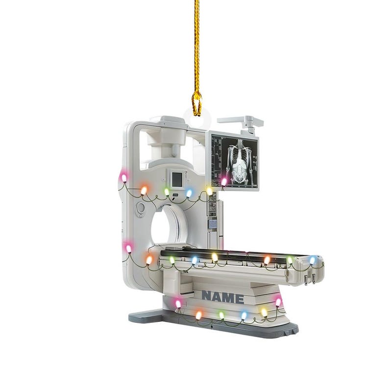 Personalized Xray Scan Machine Ornament, Radiologist Christmas Ornament ...