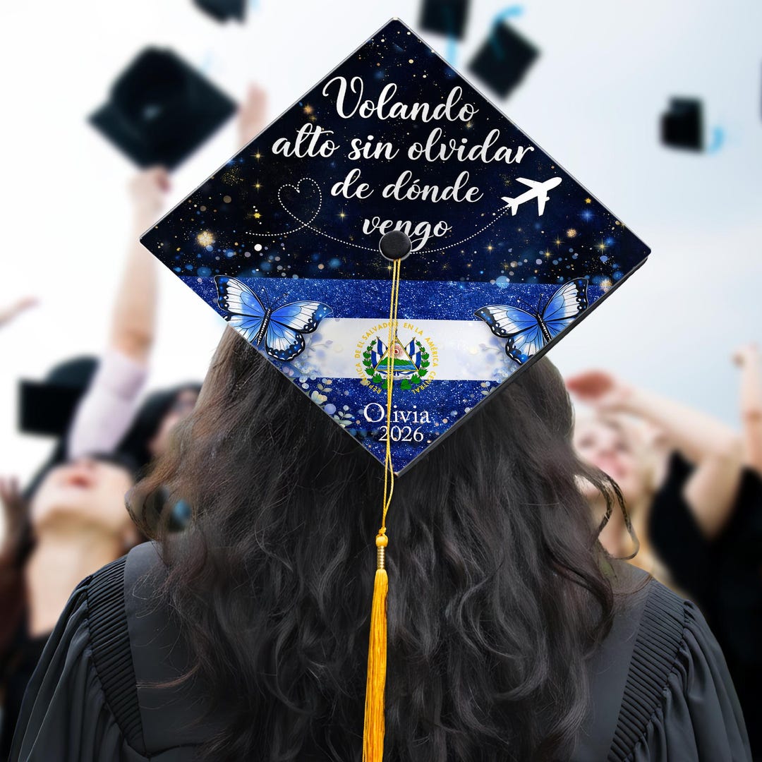 Personalized El Salvador Graduation Cap Topper, Latina Class of 2026 ...