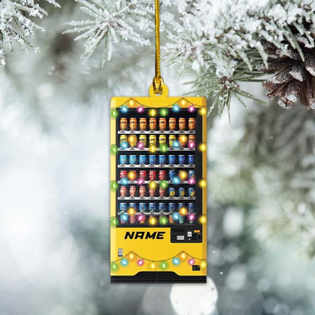 Personalized Vending Machine Christmas Ornament, Drink Vending Machine ...