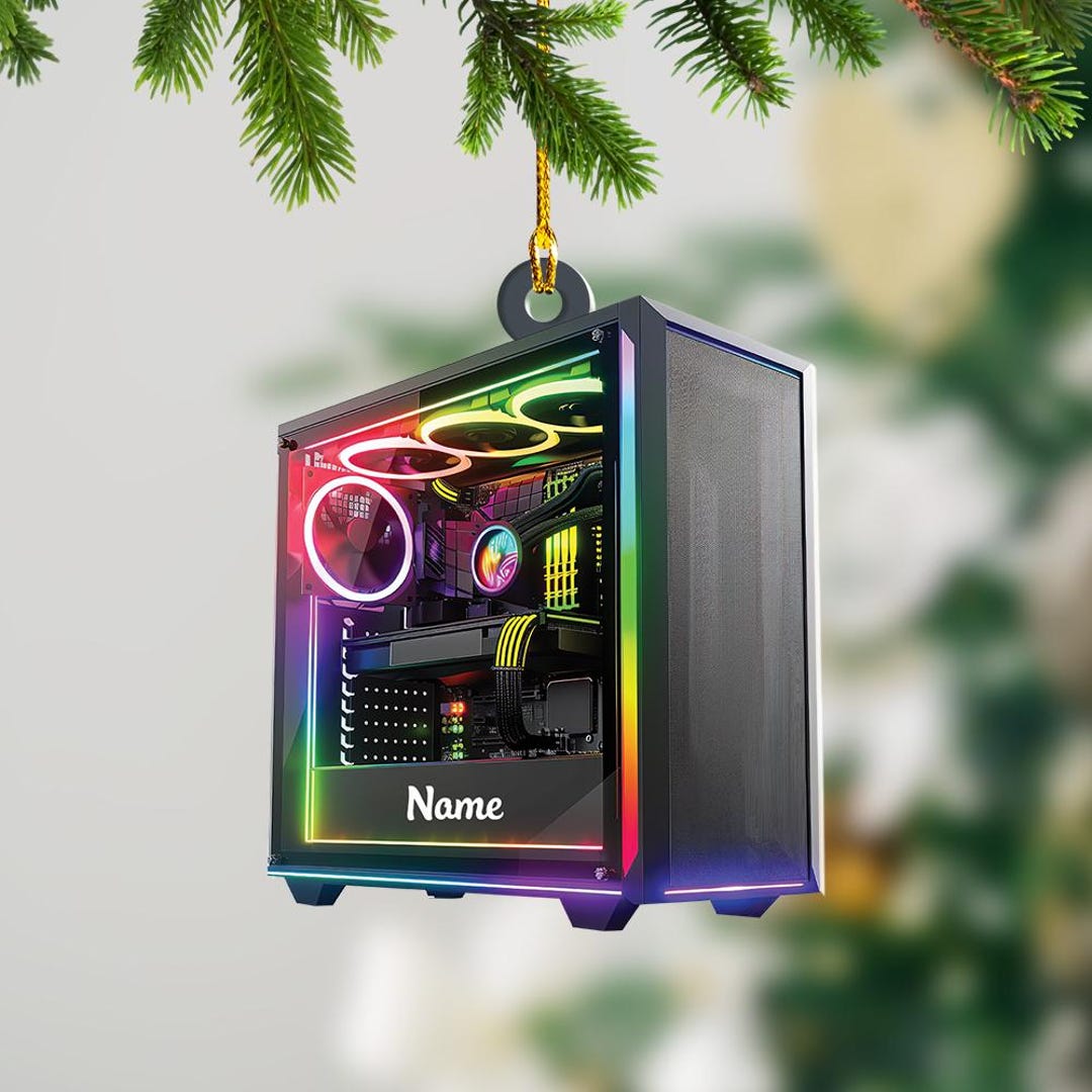 Gaming Computer Christmas Light Ornament, Christmas Tree Decor, Loved ...