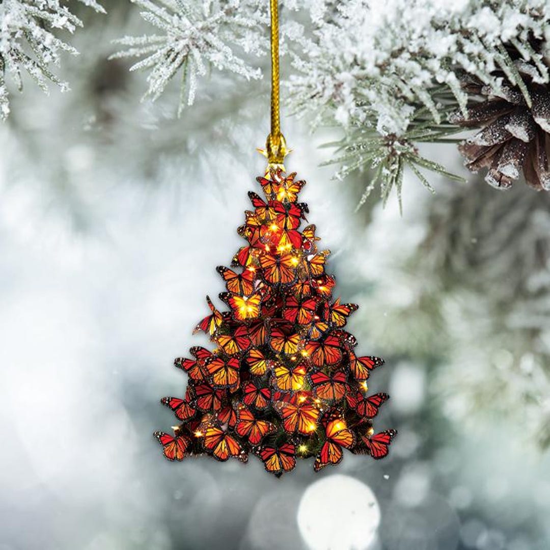 Butterfly Christmas Tree Ornament, Butterfly Holiday Gift, Butterfly ...