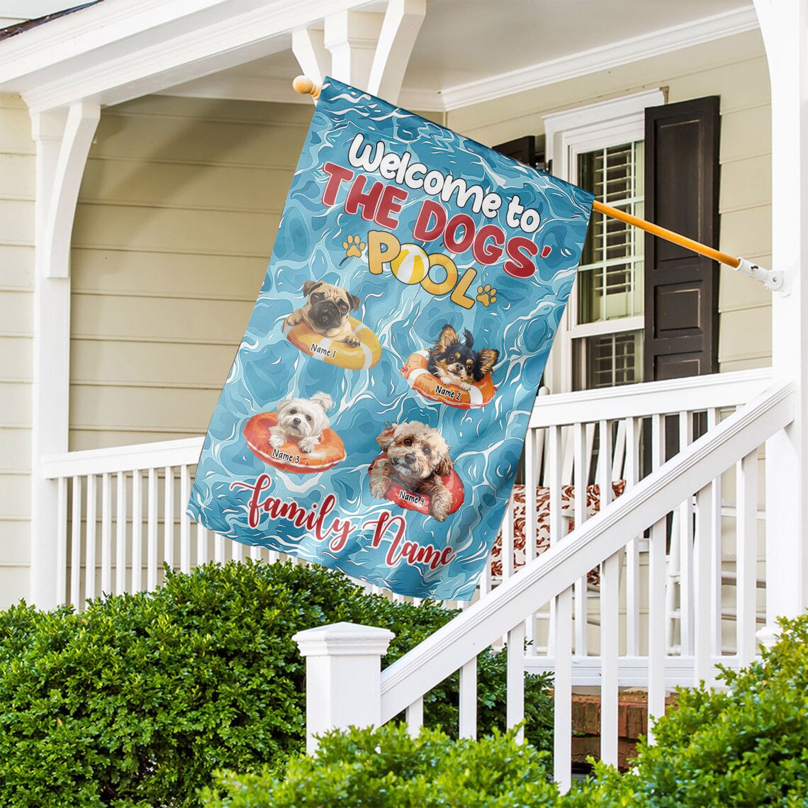 Personalized Dog Flag, Custom Dog Welcome Flag, Welcome to the Dogs ...