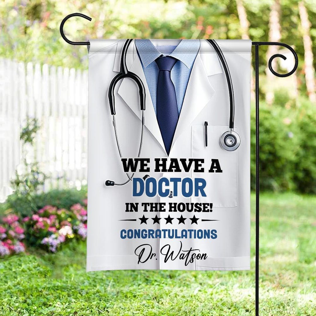Personalized Doctor Graduation Flag, Custom Doctor Flag, Class of 2026 ...