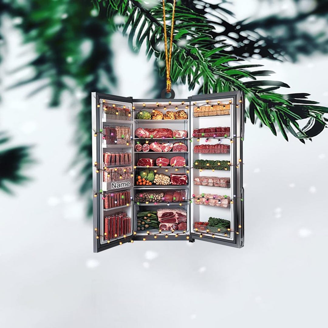 Personalized Fridge Christmas Ornament, Refrigerator Christmas Ornament ...