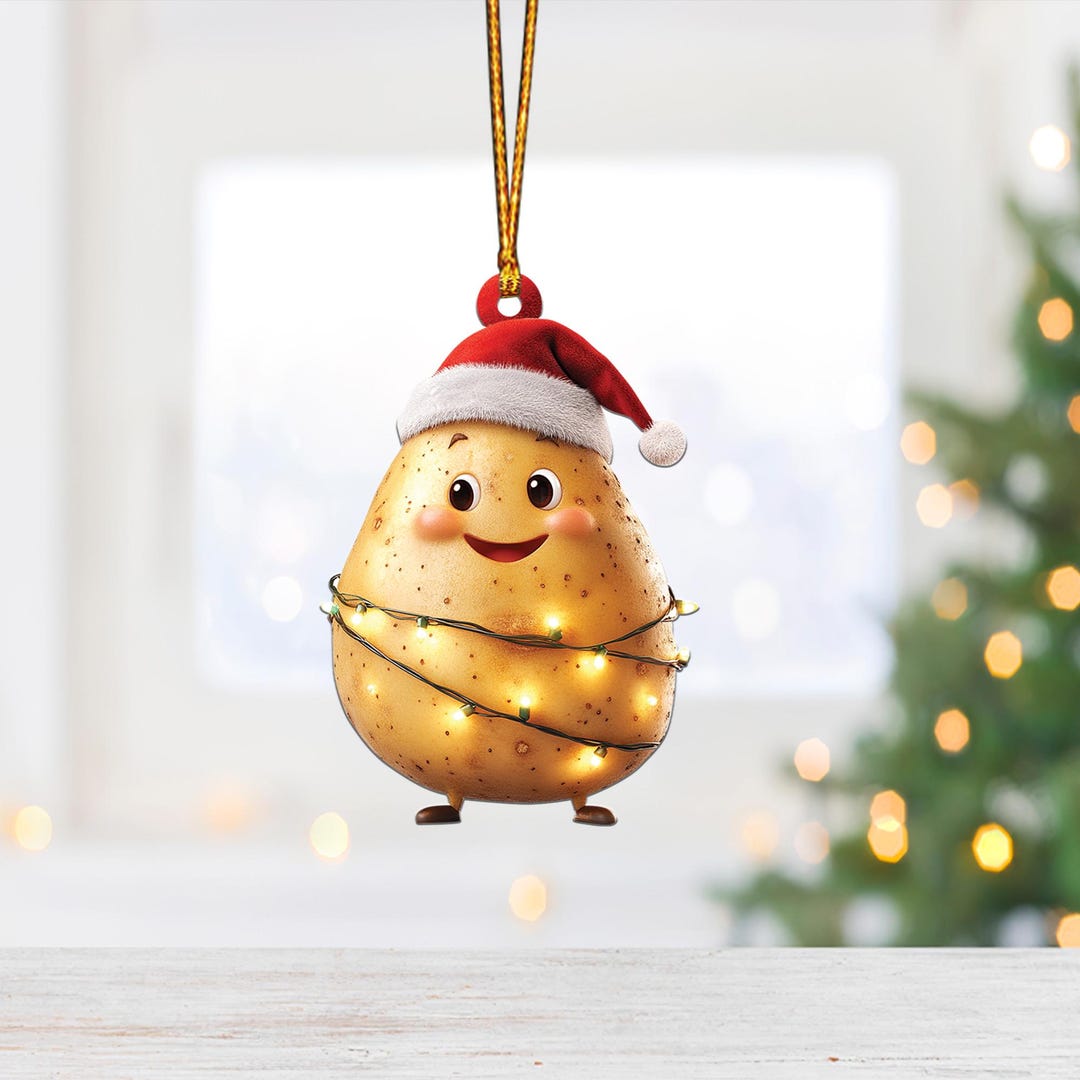 Lovely Potato Christmas Tree Ornament, Potato Car Ornament, Potato Flat ...