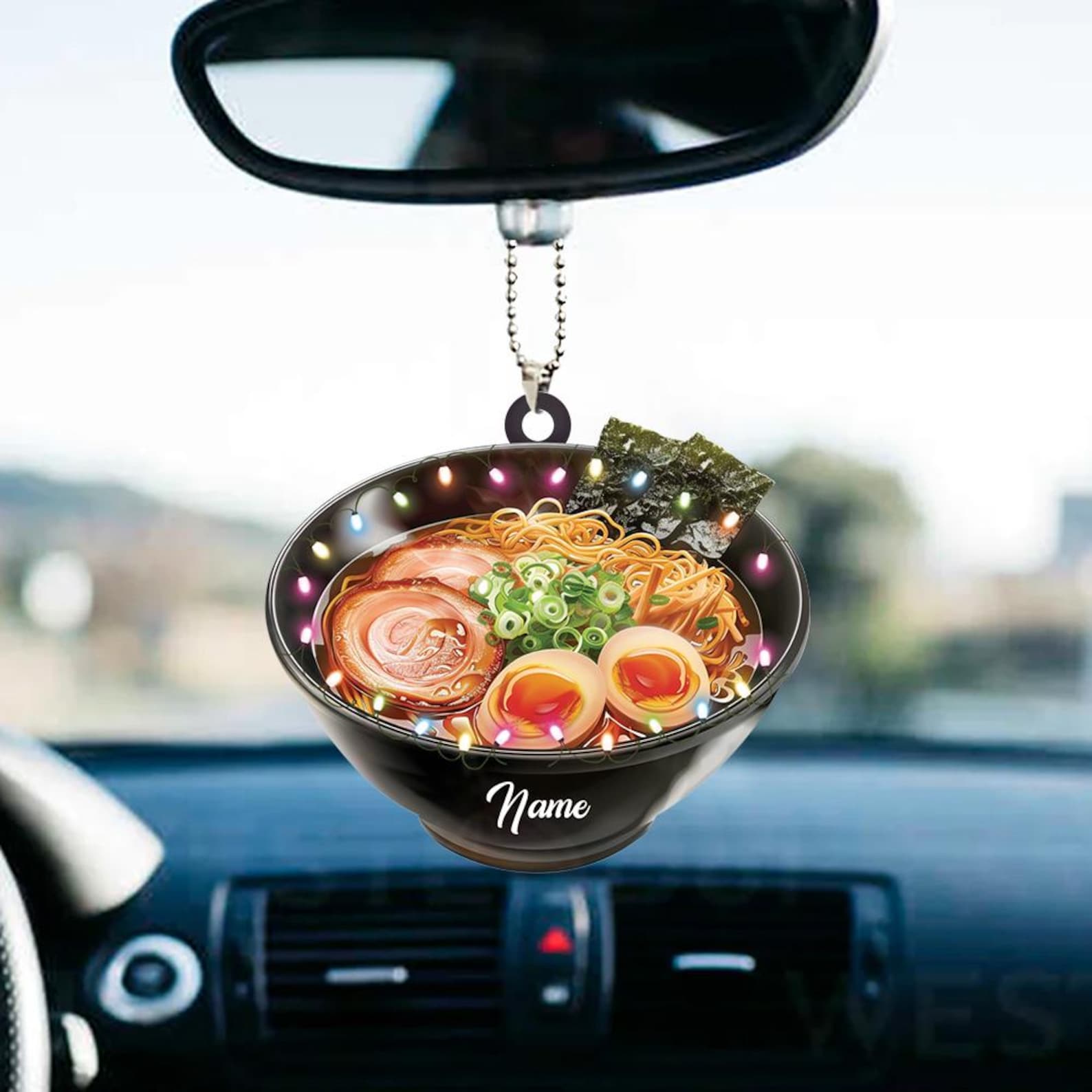 Personalized 2D Flat Ramen Noodle Ornament, Ramen Christmas Decor ...