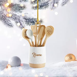 Personalized Kitchen Utensils Set Christmas Ornament, Cooking Lovers ...