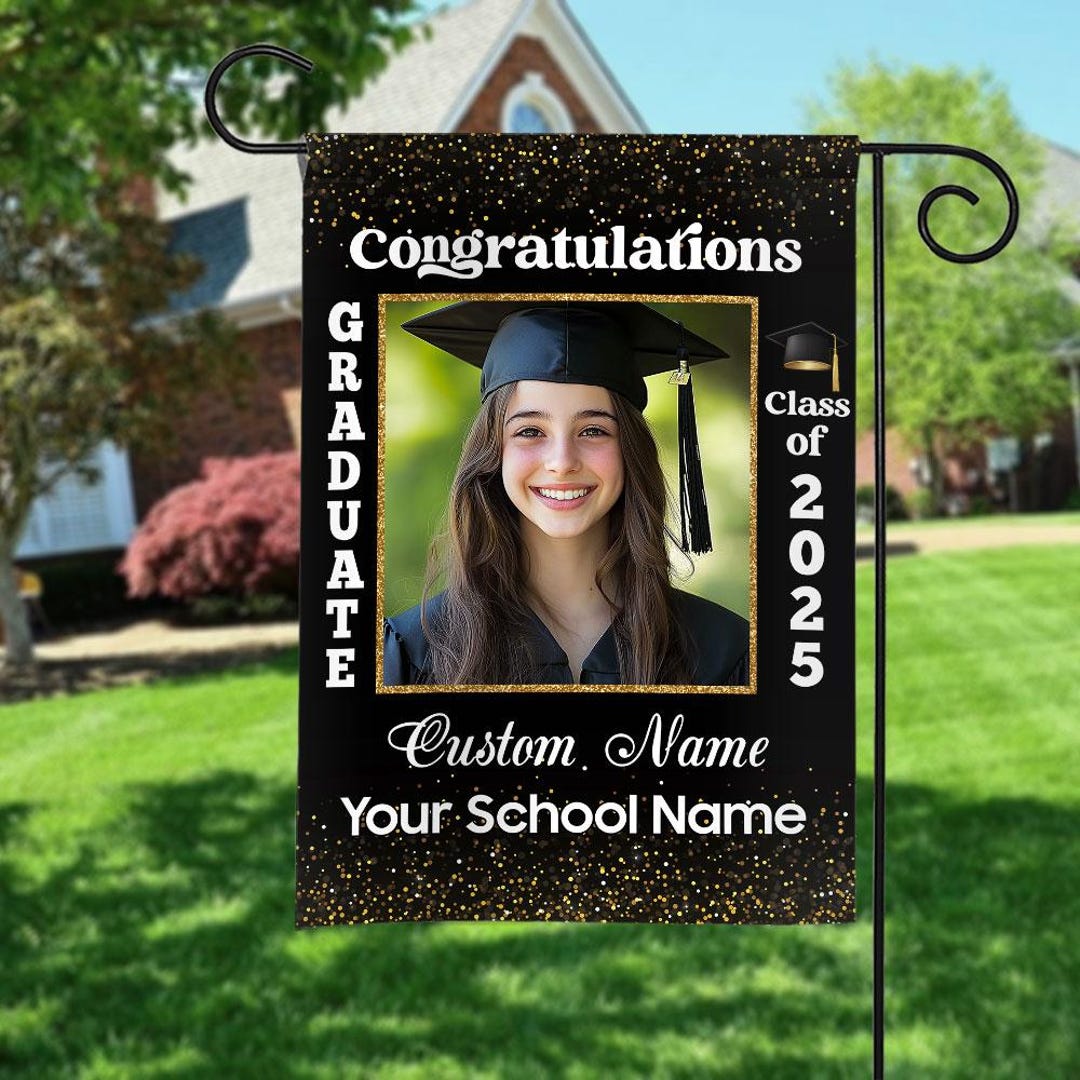 Personalized Graduation 2025 Flag, Custom College Bound Flag, Class of ...