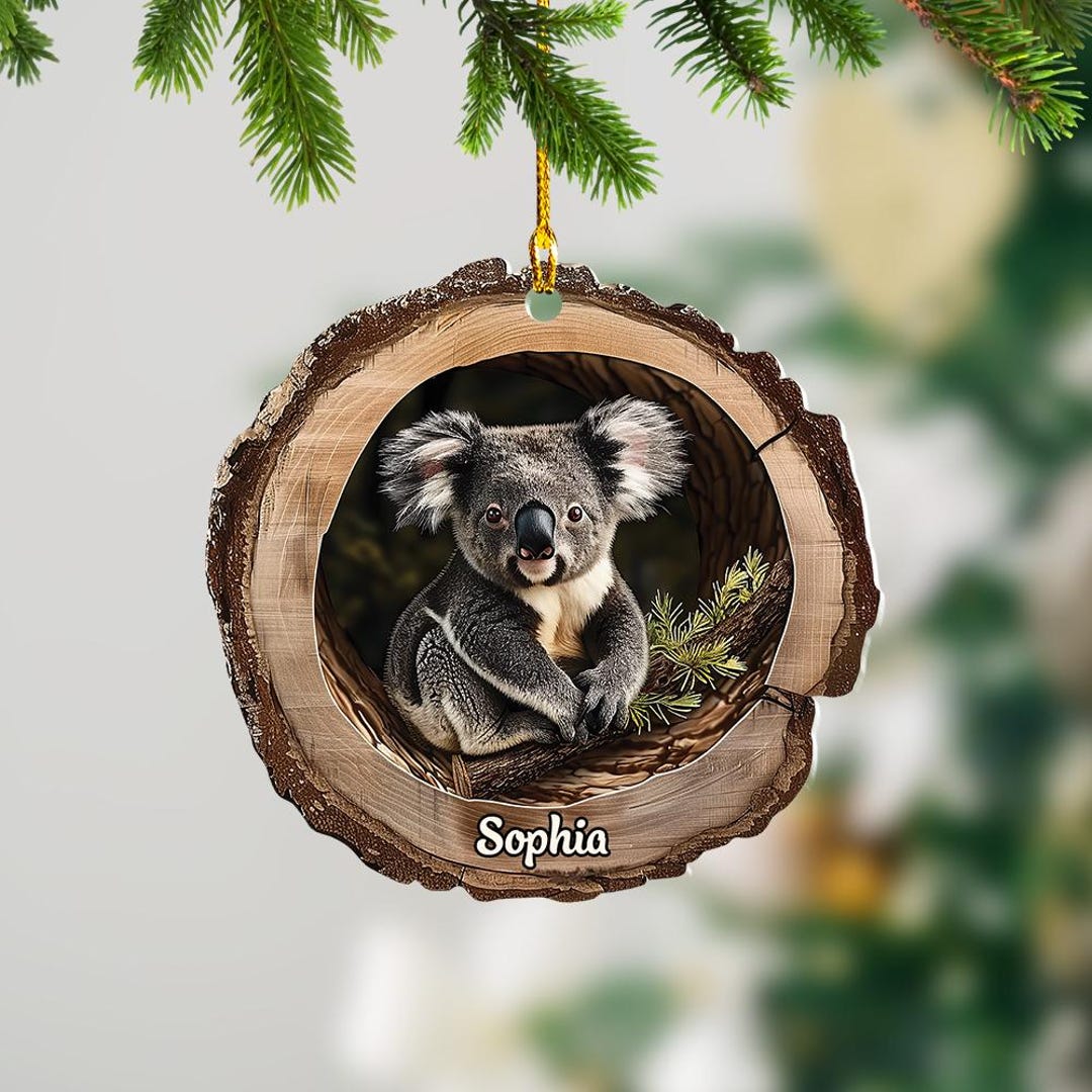 Koala 2D Flat Ornament, Koala Rearview Mirror Car Ornament Accessories ...