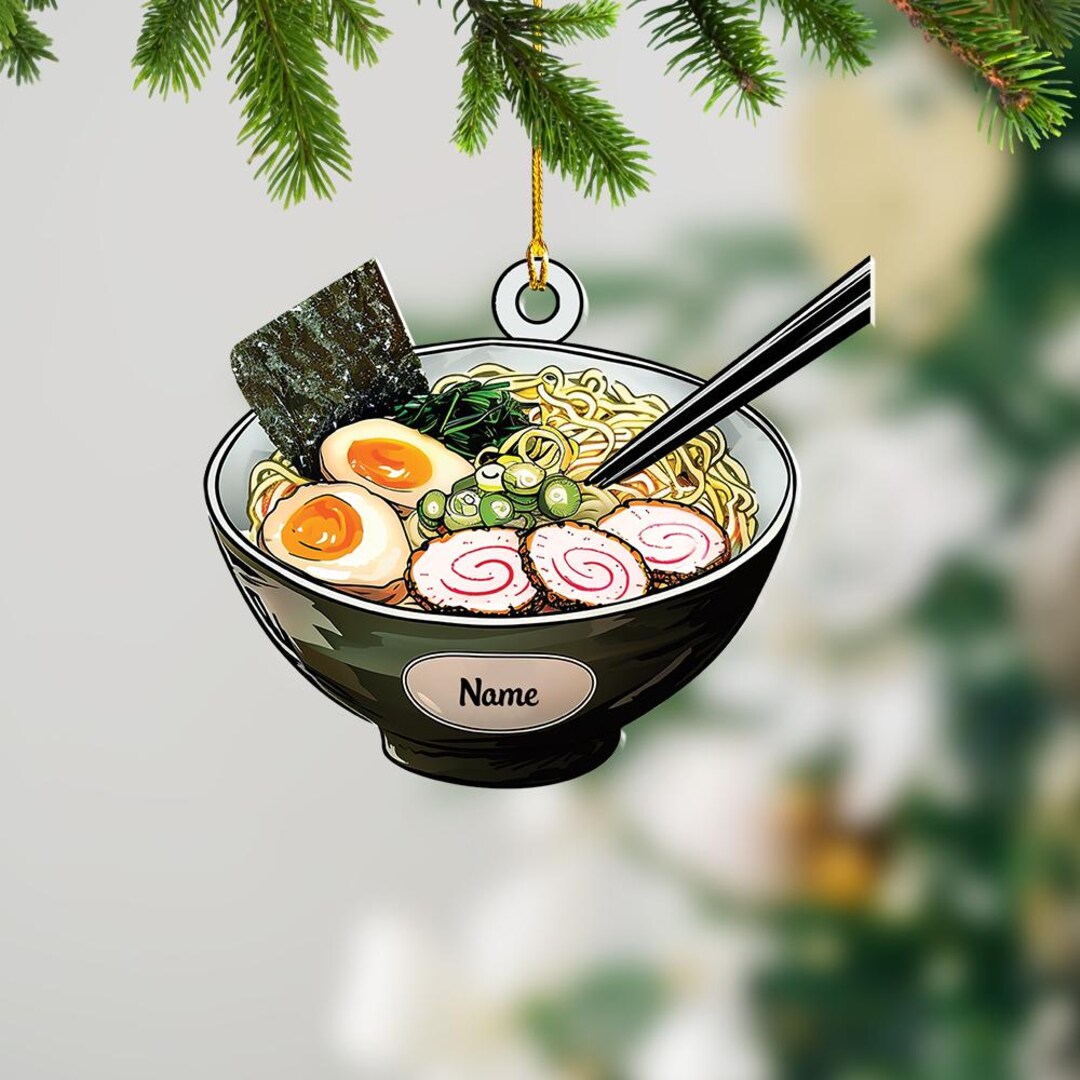 Personalized Ramen Noodle Ornament, Ramen Christmas Decor, Ramen ...
