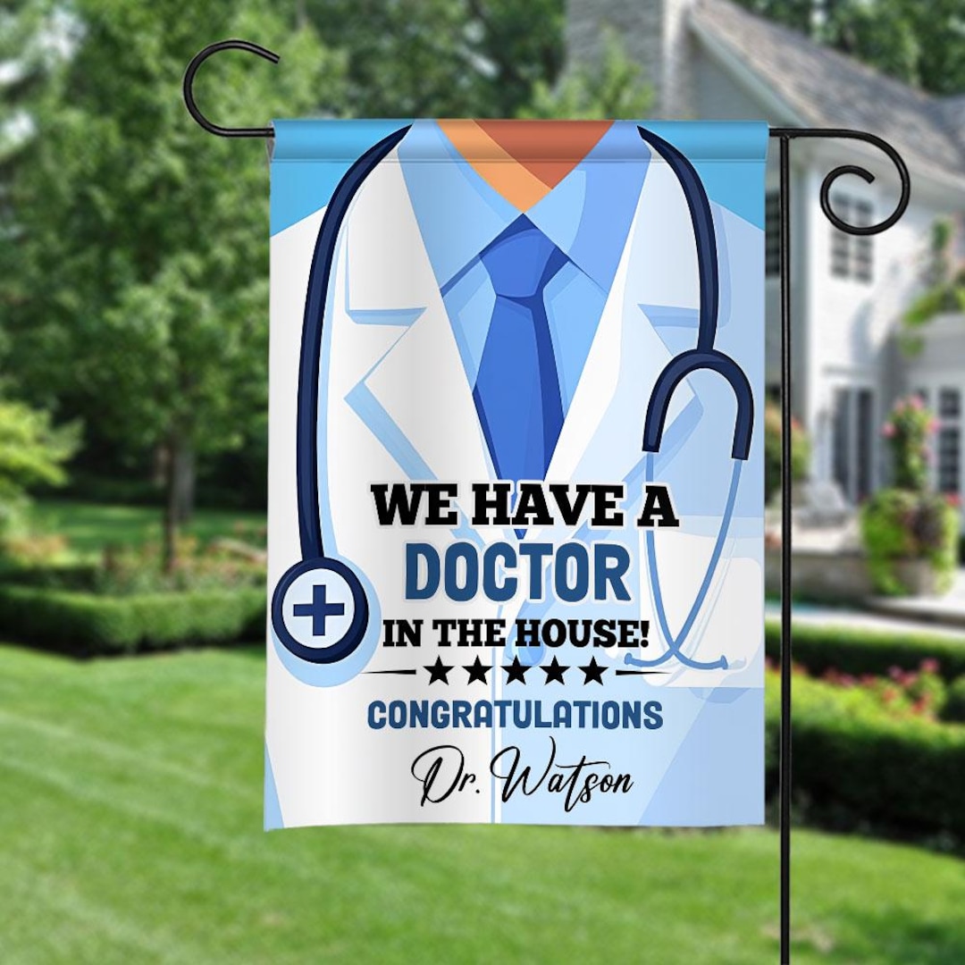 Personalized Doctor Graduation Flag, Custom Doctor Flag, Class of 2026 ...