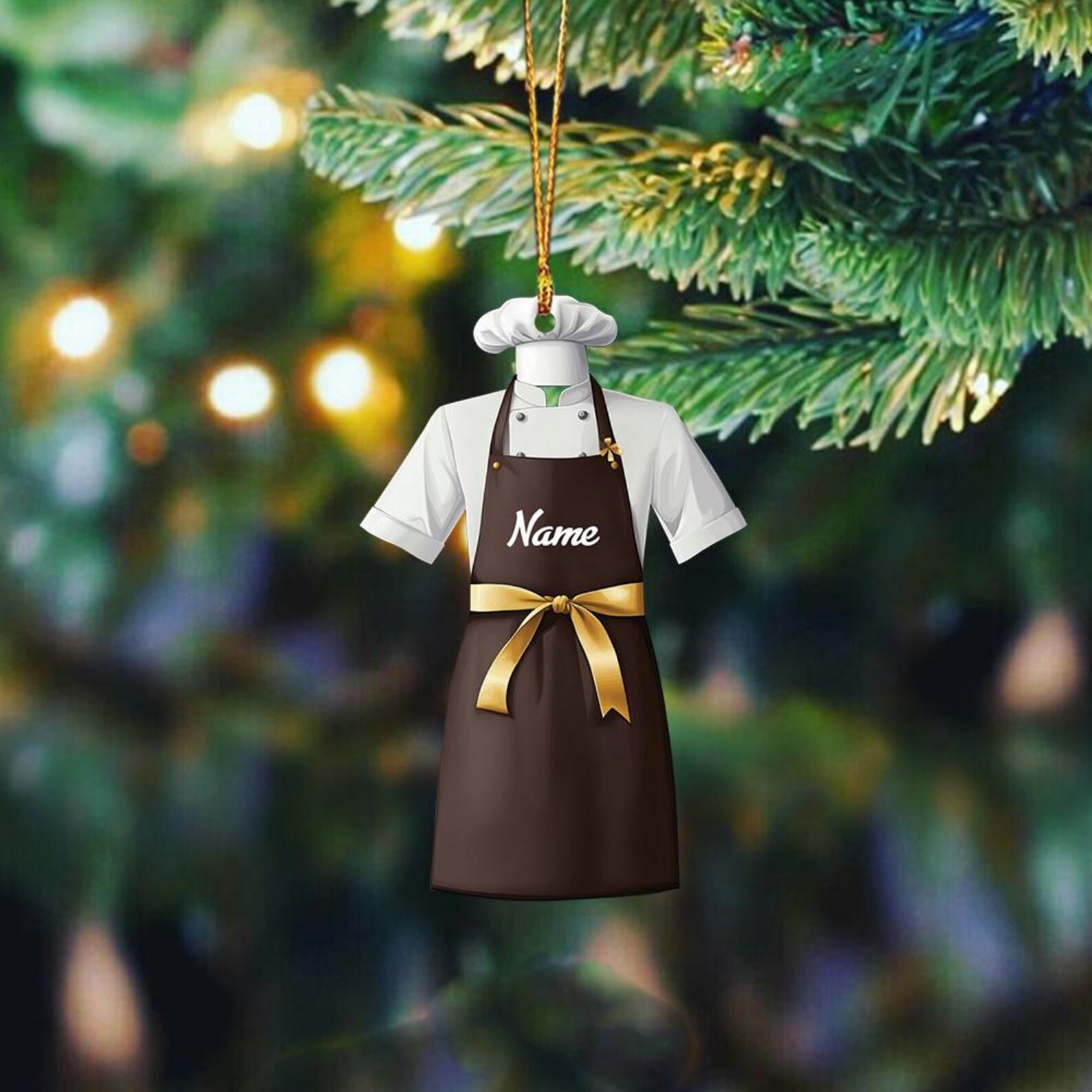 Personalized Apron Ornament, Chef Christmas Ornament, Cooking Ornament ...