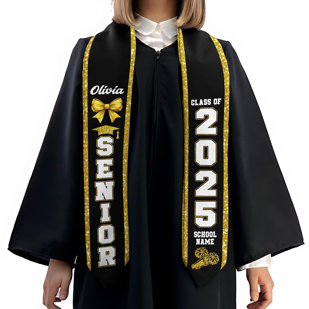 Personalized Cheerleader Stole, Custom Cheerleading Graduation Stole ...