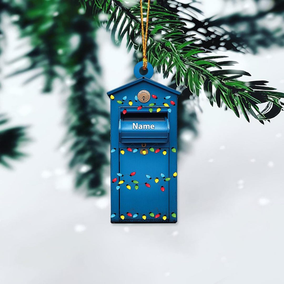 Personalized Mailbox Christmas Ornament, Mail Box Ornament, Post Office ...