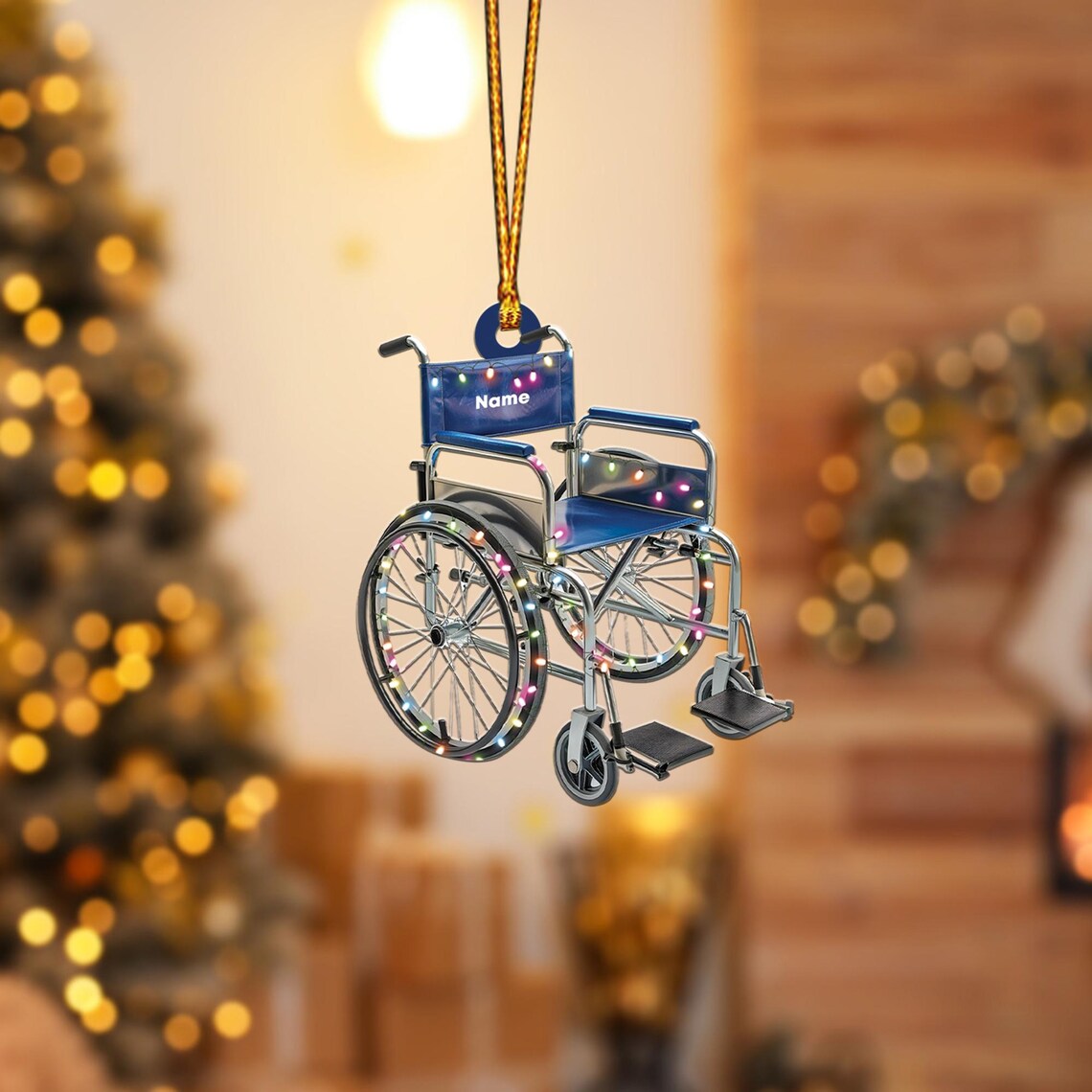 Personalized Wheelchair Ornament, Wheelchair Christmas Tree Decor ...
