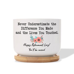 Personalized Retirement Plant Pot, Retirement Mini Planter, Retirement ...