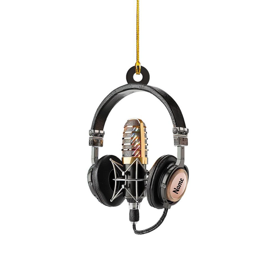 Studio Microphone and Headphone Christmas Ornament, Xmas Tree Decor ...