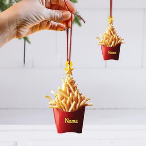 Personalized French Fries Ornament, French Fries Christmas Ornament ...