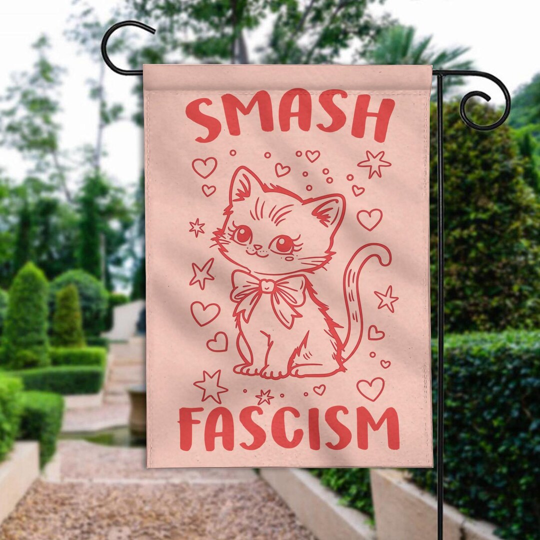 Smash Fascism Garden Flag, Leftist Garden Flag, Antifascist Garden ...