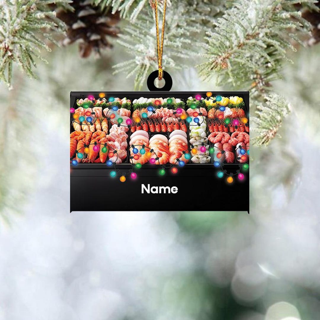 Personalized Meat Fridge Christmas Ornament, Butcher Display Fridge ...