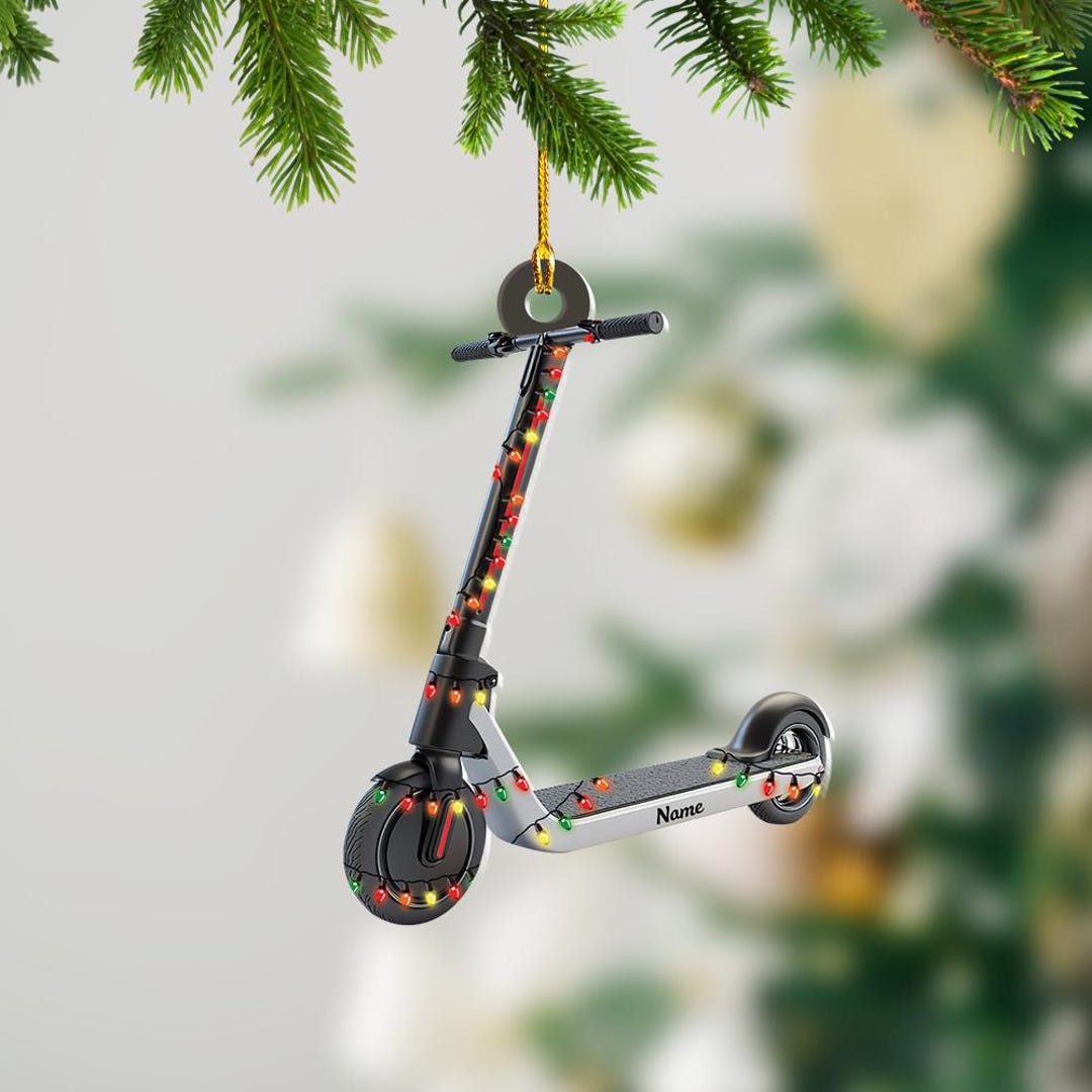 Personalized Scooter Ornament, Scooter Christmas Ornament, Electric ...