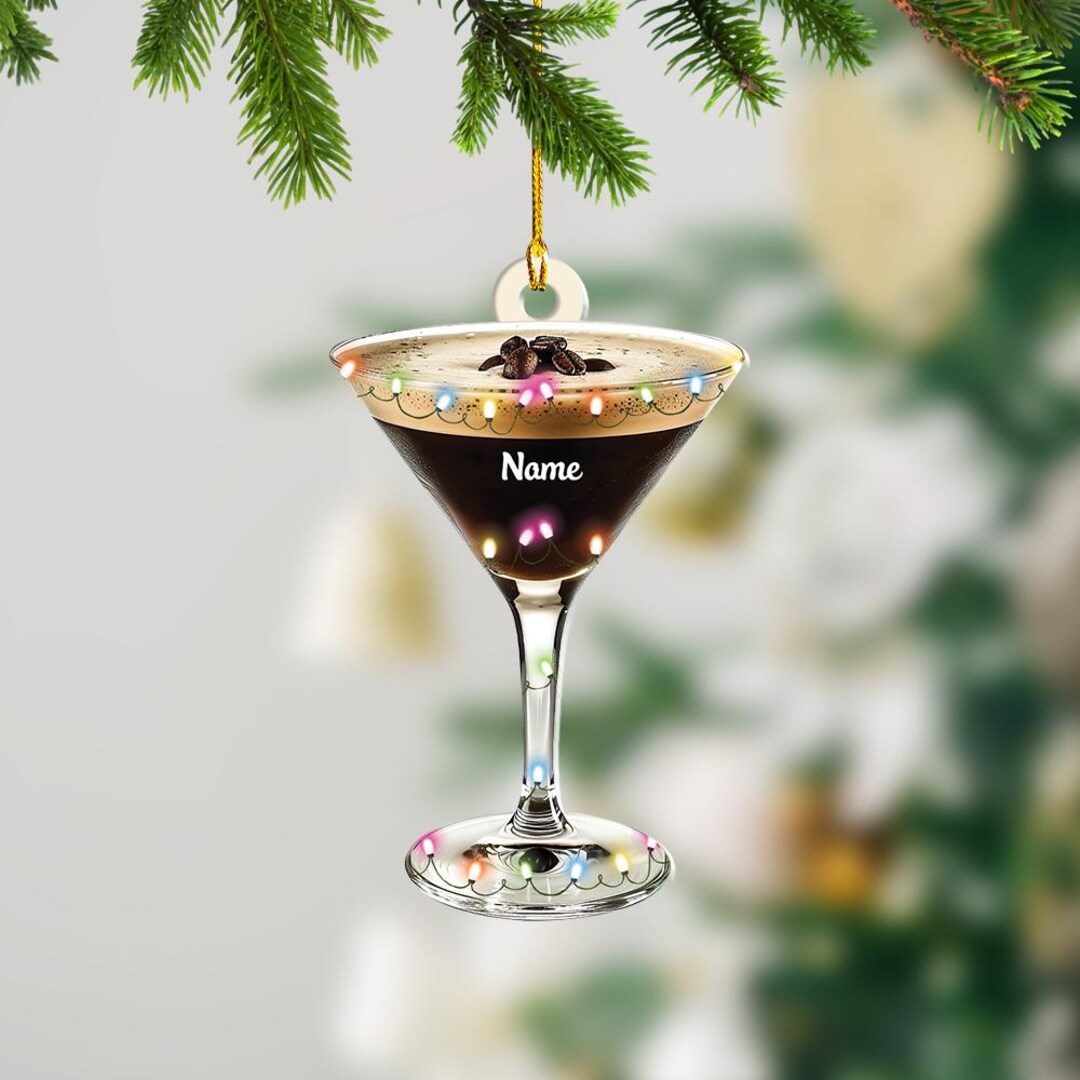 Espresso Martini Christmas Ornament