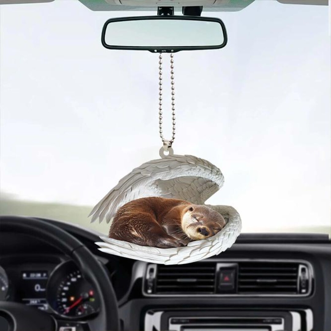 Otter Angel Wings Car Ornament, Otter Christmas Ornament, Otter ...