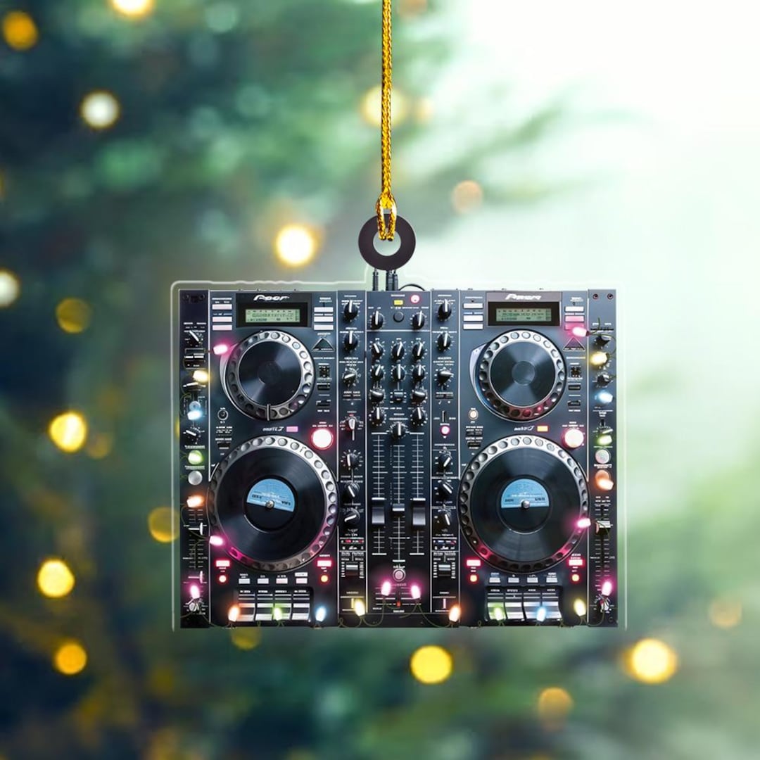 Personalized DJ Mixer Ornament, DJ Table Christmas Ornament, Dj Player ...