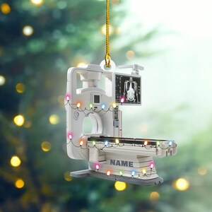 Personalized Xray Scan Machine Ornament, Radiologist Christmas Ornament ...