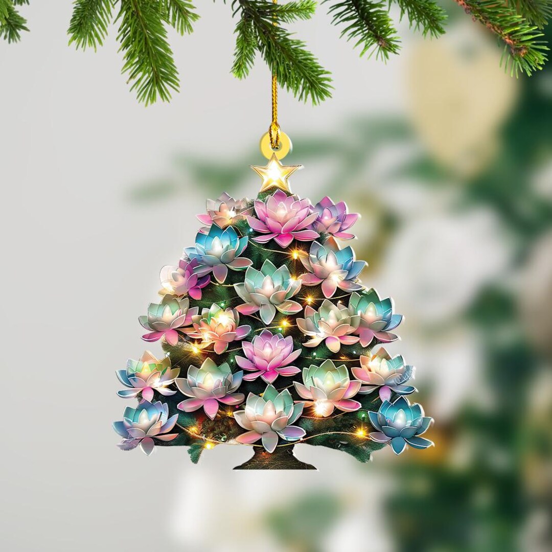 Lotus Ornament, Lotus Flower Christmas Ornament, Lotus Decor, Unique ...