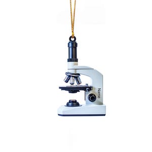 Personalized Microscope Ornament, Microscope Christmas Ornament ...