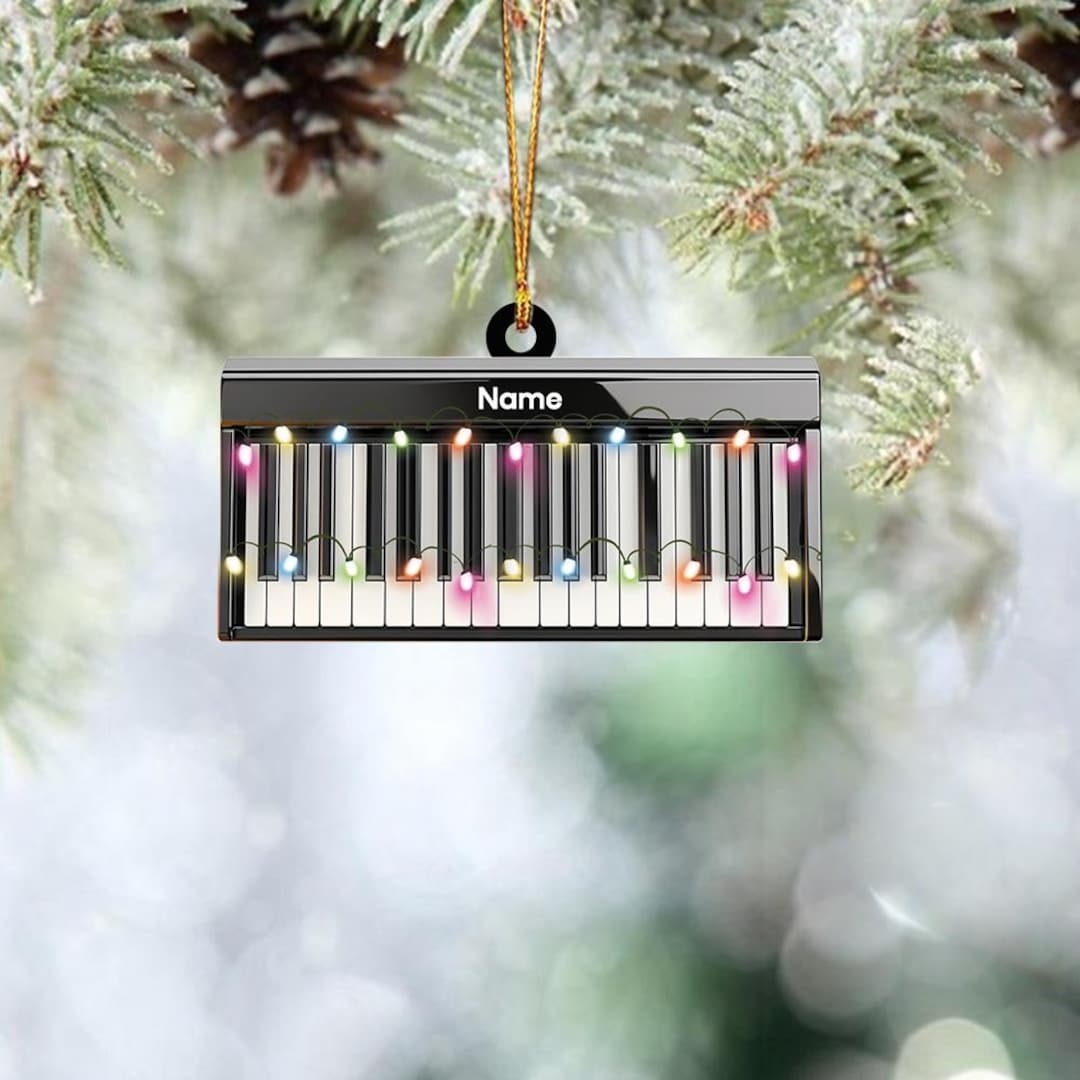 Personalized Piano Ornament, Piano Christmas Ornament, Pianist Ornament ...