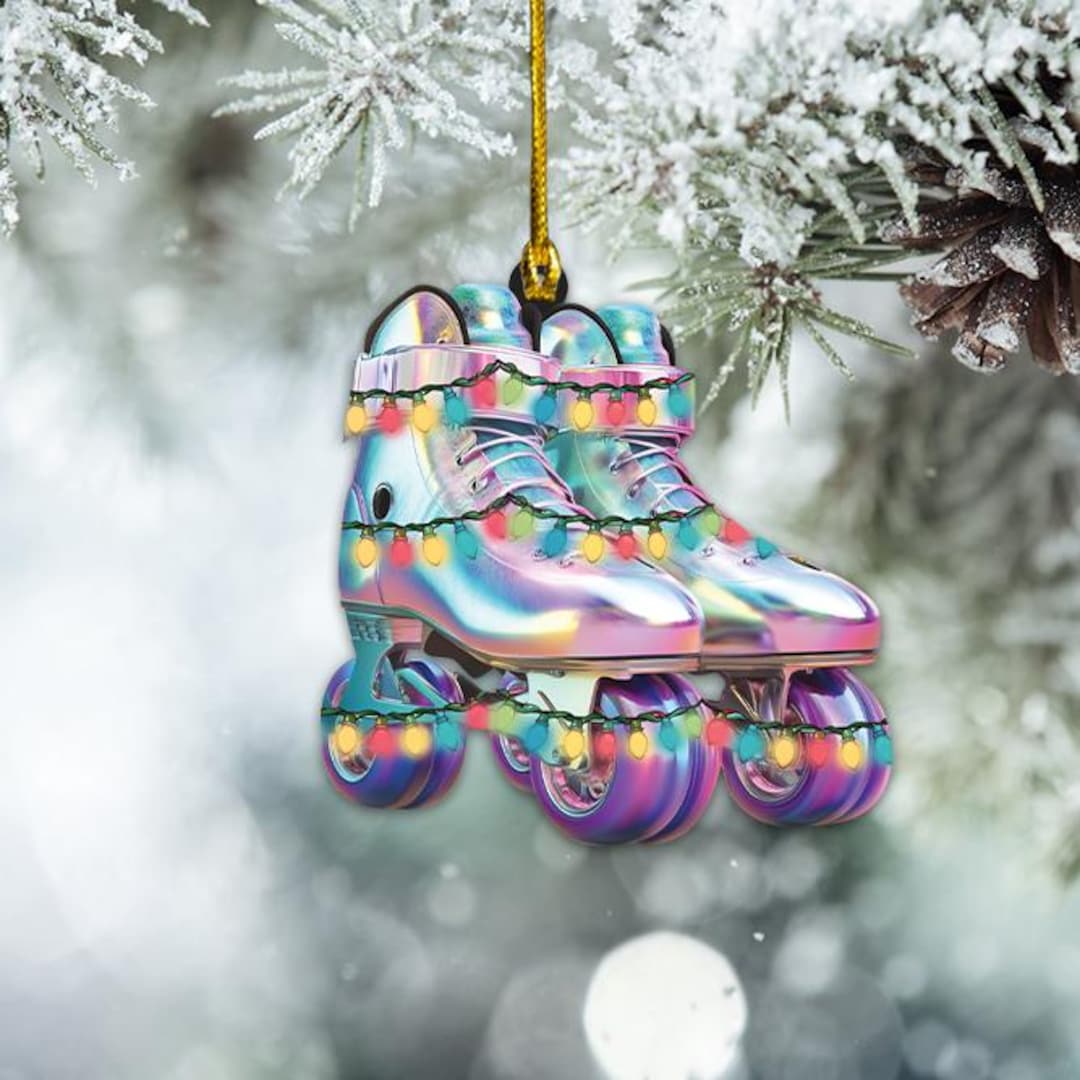 Personalized Roller Skates Christmas Ornament, Skating Christmas ...