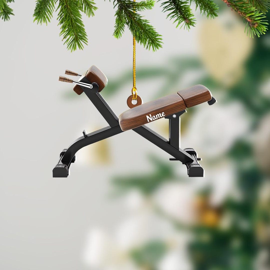 Exercise Bench Christmas Ornament, Xmas Tree Decor, Loved Exercise ...