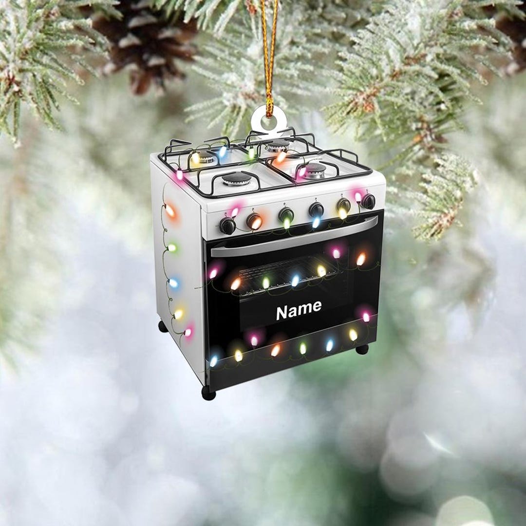 Personalized Kitchen Gas Stove Ornament, Stove Christmas Ornament ...