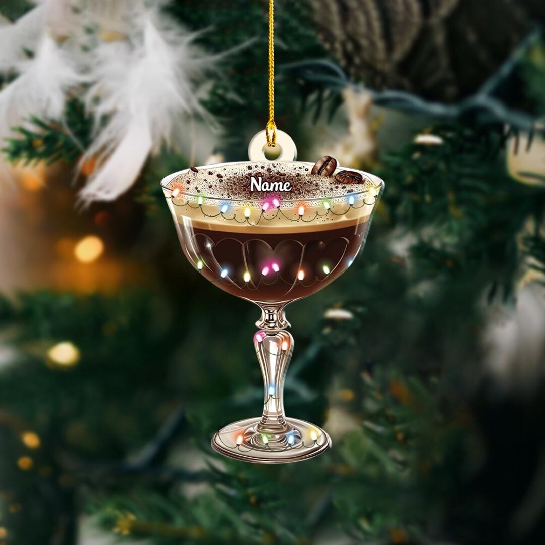 Personalized Espresso Martini Ornament, Espresso Martini Christmas ...