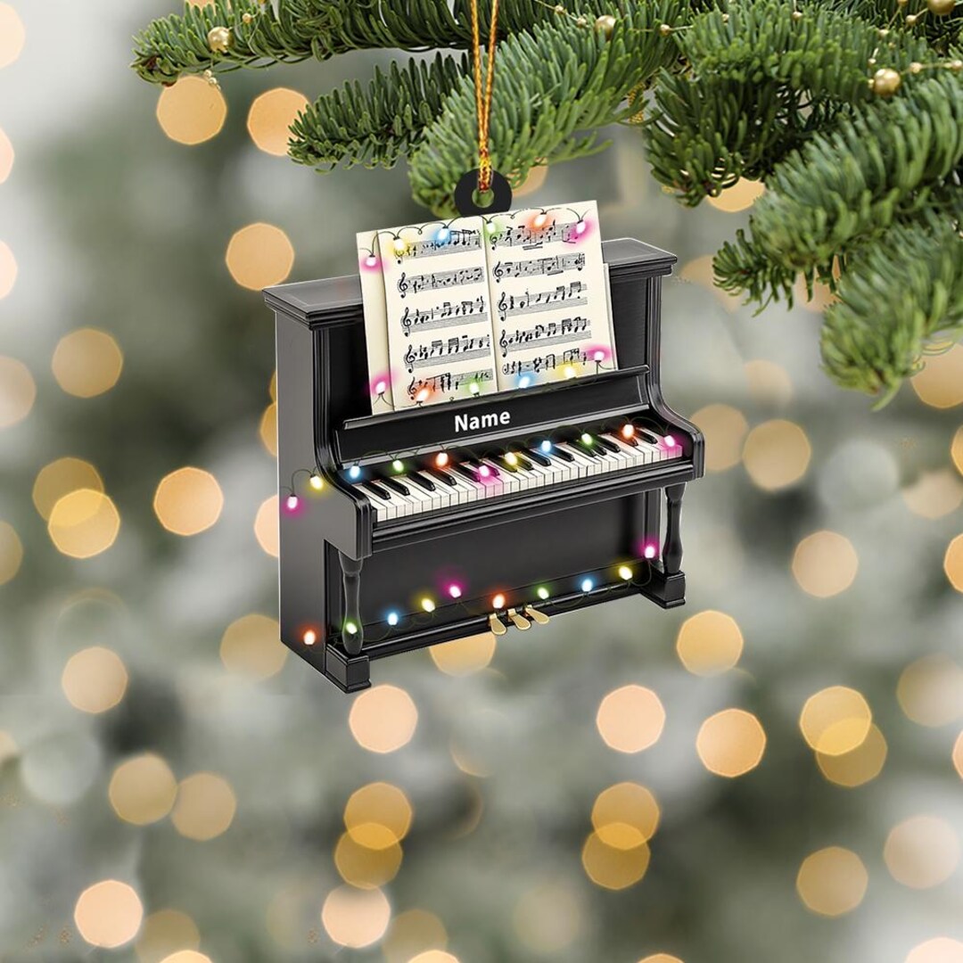Personalized Piano Ornament, Piano Christmas Ornament, Pianist Ornament ...