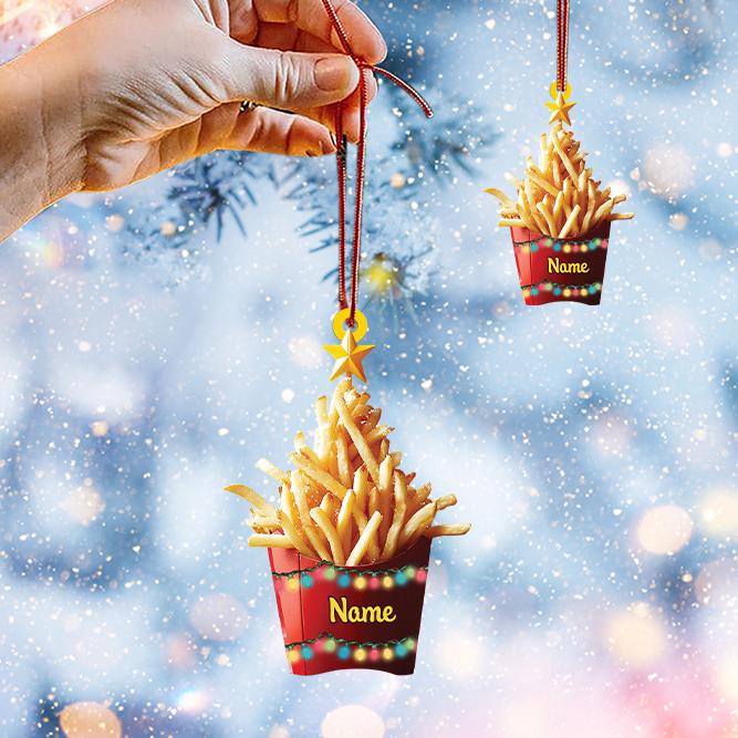Personalized French Fries Ornament, French Fries Christmas Ornament ...
