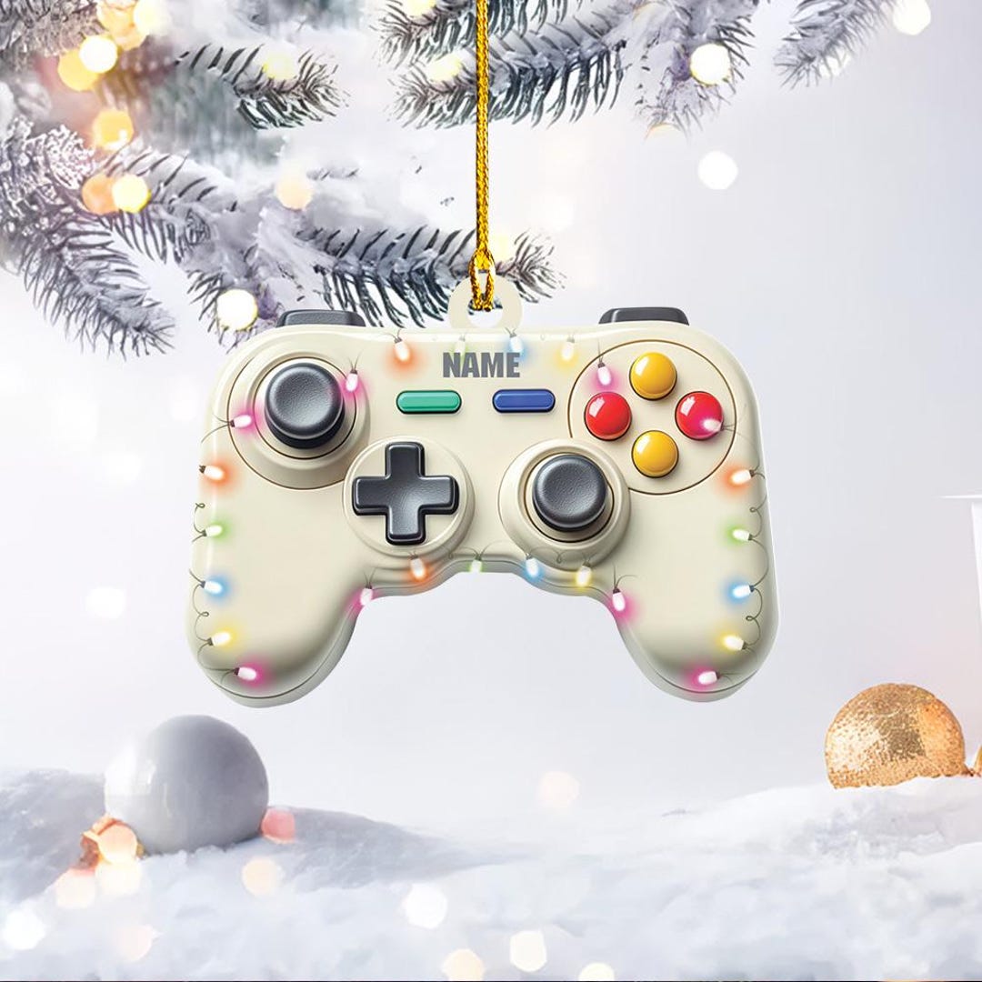 Personalized Gaming Controller Ornament, Video Game Christmas Ornament ...