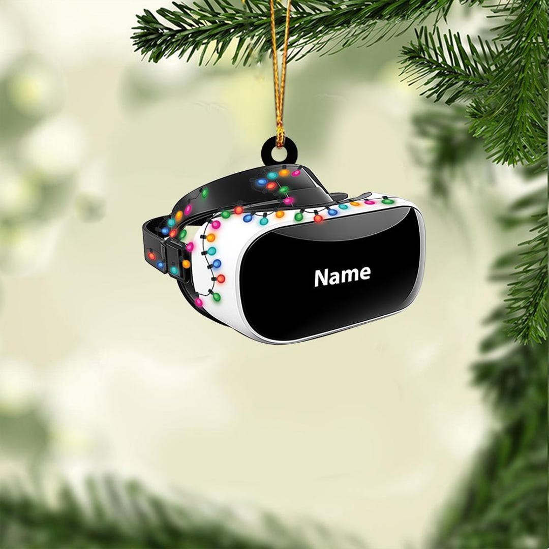 Personalized VR Headset Christmas Ornament, Virtual Reality Ornament ...
