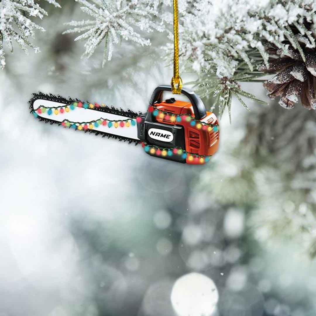 Personalized Chainsaw Christmas Ornament, Arborist Christmas Ornament ...